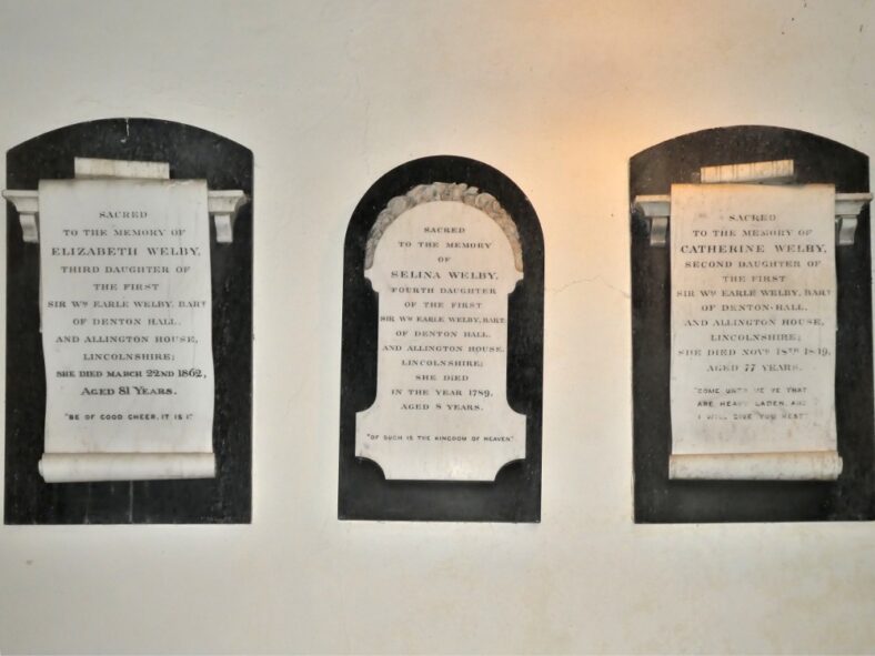Allington, Holy Trinity, Nave, Memorials - Society for Lincolnshire ...