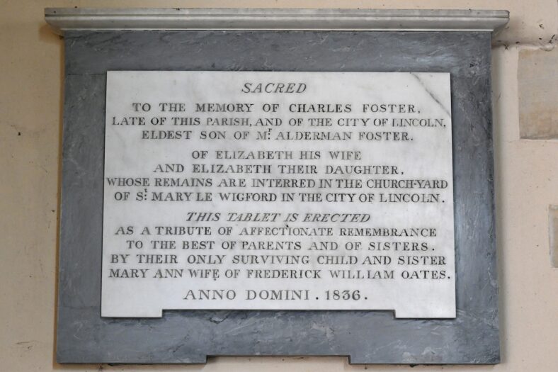Barlings, St Edward, Nave, Memorial - Society for Lincolnshire History & Archaeology