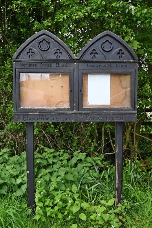 Barlings, St Edward, Churchyard, Noticeboard
