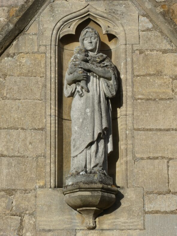 Barrowby, All Saints, Porch, Statue - Society for Lincolnshire History ...