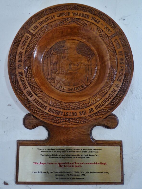 Bigby, All Saints, Offertory Plate - Society for Lincolnshire History ...
