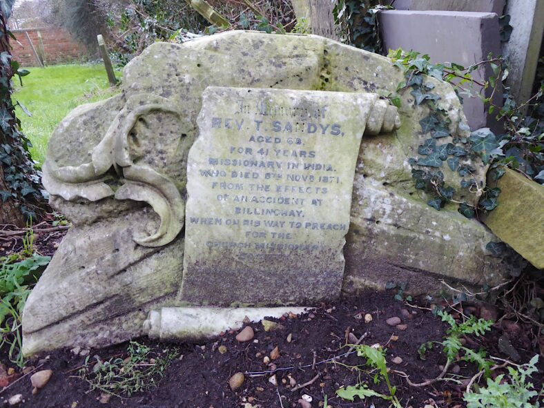 Billinghay, St Michael, Churchyard, T.Sandys - Society for Lincolnshire ...