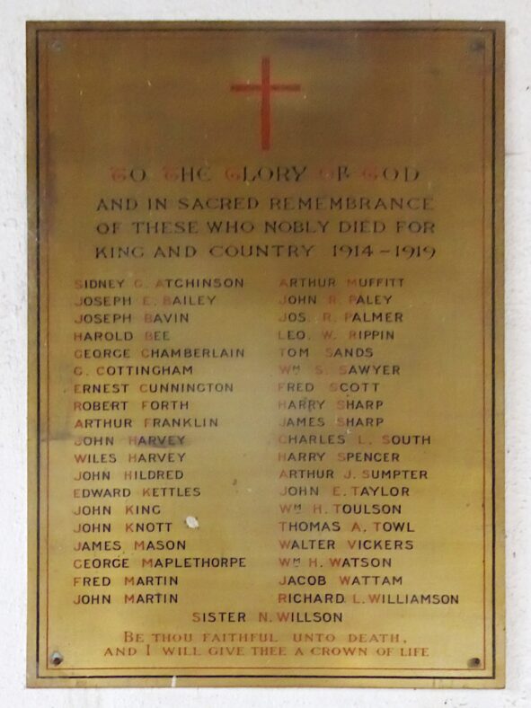 Billinghay, St Michael, War Memorial - Society for Lincolnshire History ...