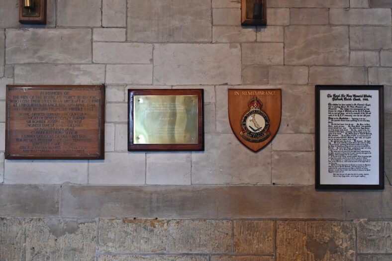 Binbrook, SS.Mary&Gabriel, North Aisle, RAF Memorial Plaques - Society ...