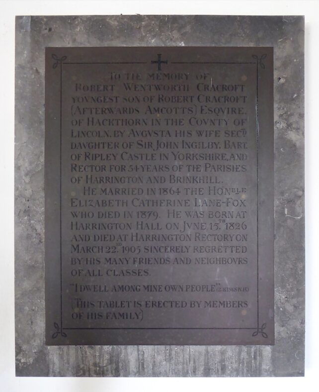 Brinkhill, St Philip, Memorial (Cracroft) - Society for Lincolnshire ...