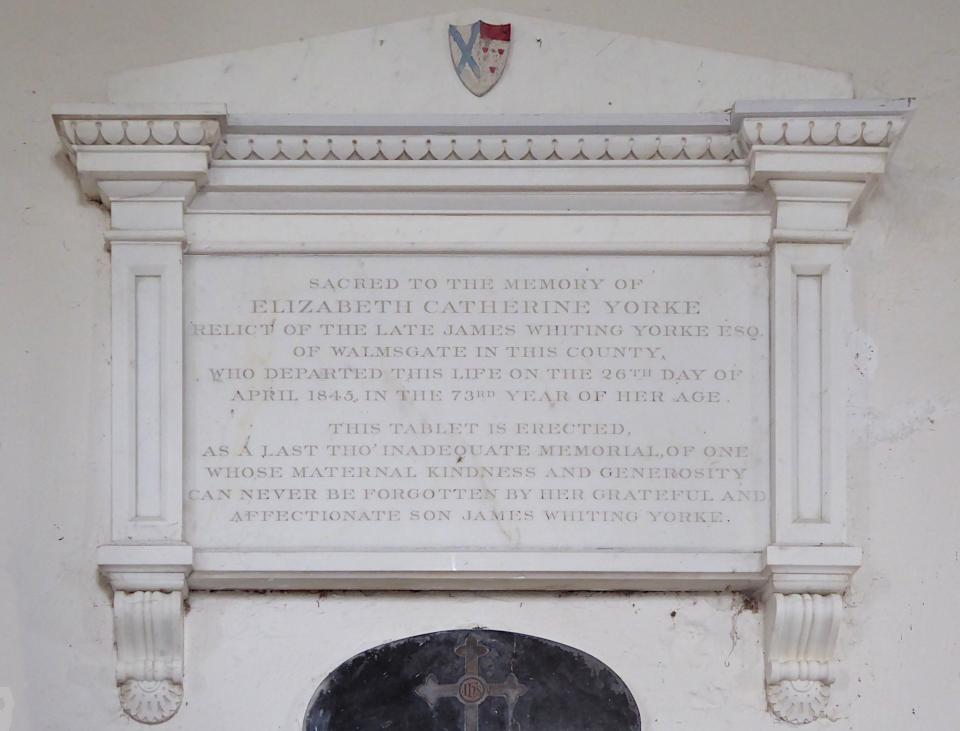 Burwell, St Michael, Monument Elizabeth Catherine Yorke - Society for ...