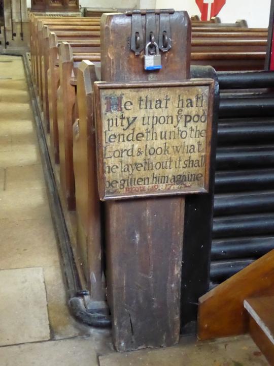 Caythorpe, St Vincent, Nave, Poor Box - Society for Lincolnshire ...