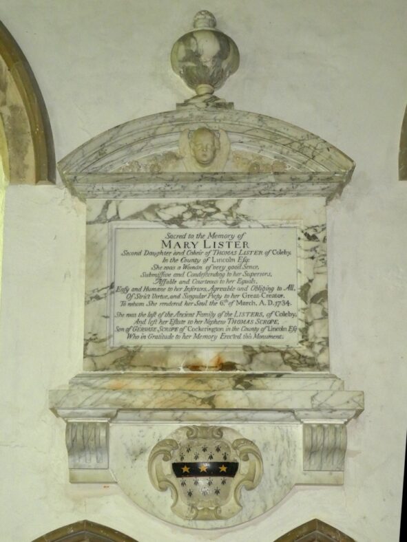 Coleby, All Saints, Chancel, Monument - Society for Lincolnshire ...