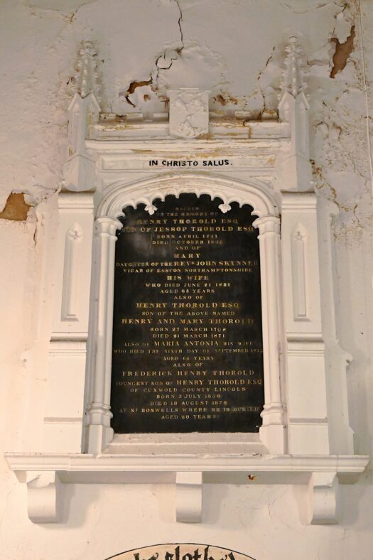 Cuxwold, St Nicholas, Nave, Memorial (Thorold) - Society for ...