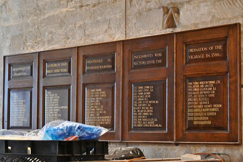 Frampton, St Mary, North Aisle, Incumbents - Society for Lincolnshire ...