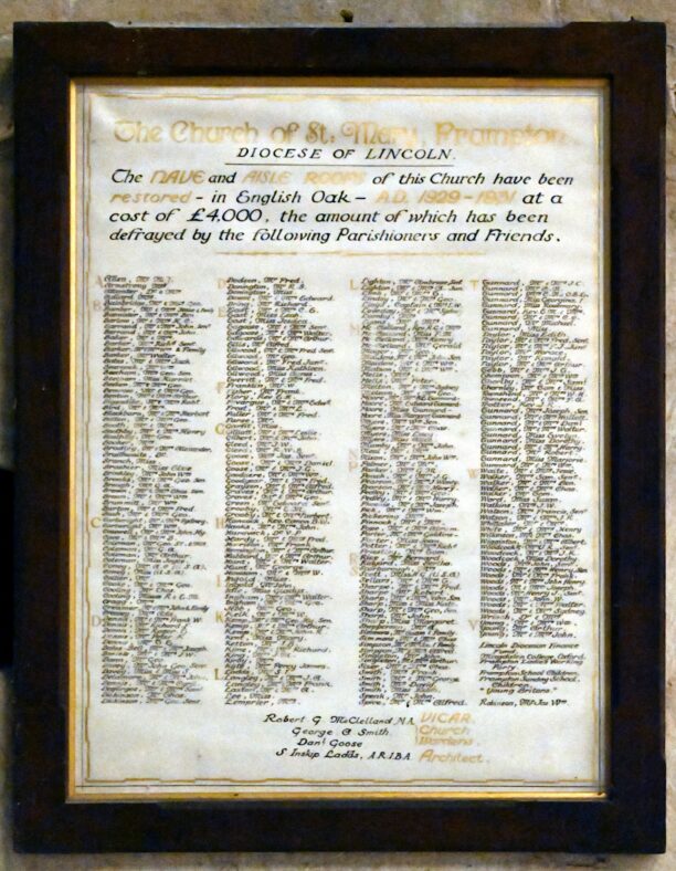 Frampton, St Mary, Restoration - Society for Lincolnshire History ...