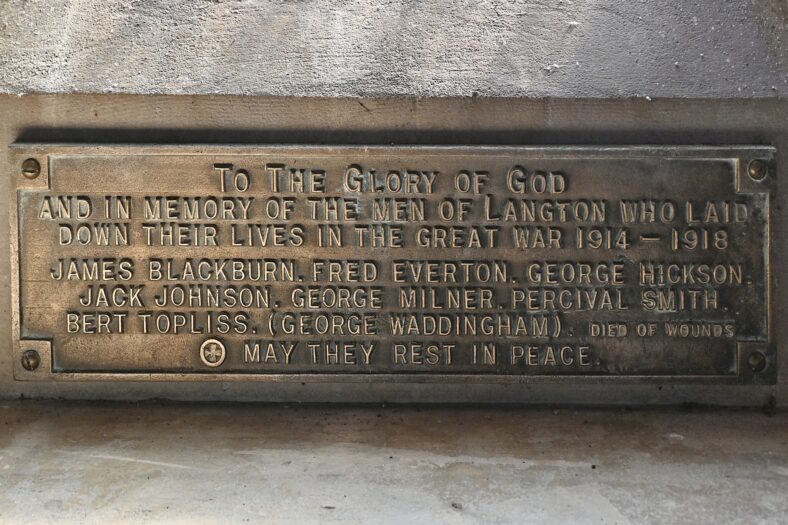 Langton by Wragby, St Giles, Nave, War Memorial - Society for ...