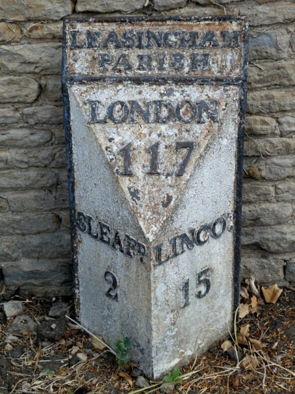 Leasingham, Milepost - Society for Lincolnshire History & Archaeology