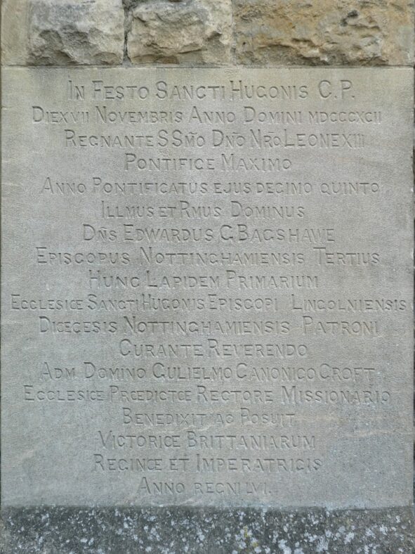 Lincoln, St Hugh's Roman Catholic Church, Foundation Stone - Society ...