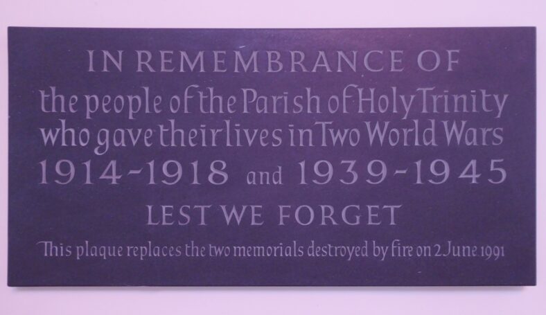 Louth, Holy Trinity, Interior, War Memorial