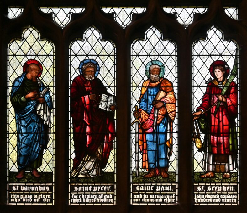 Morton, St Paul, Window - St Barnabas, St Peter, St Paul & St Stephen ...