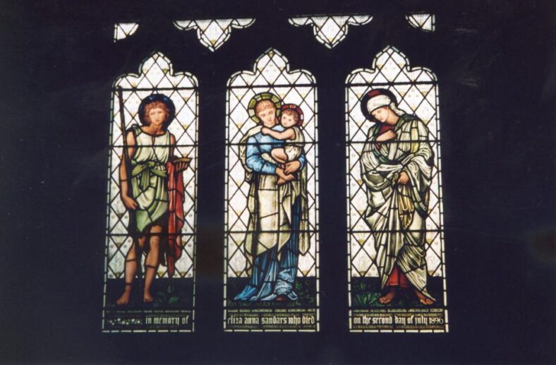 Morton, St Paul, Window - St John Baptist, Virgin&Child & St Elizabeth ...
