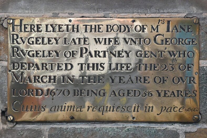 Partney, St Nicholas, North Aisle, Chapel, Memorial - Society for ...