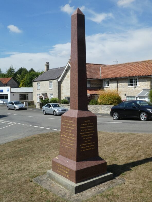 Ropsley, War Memorial, Obelisk - Society for Lincolnshire History ...
