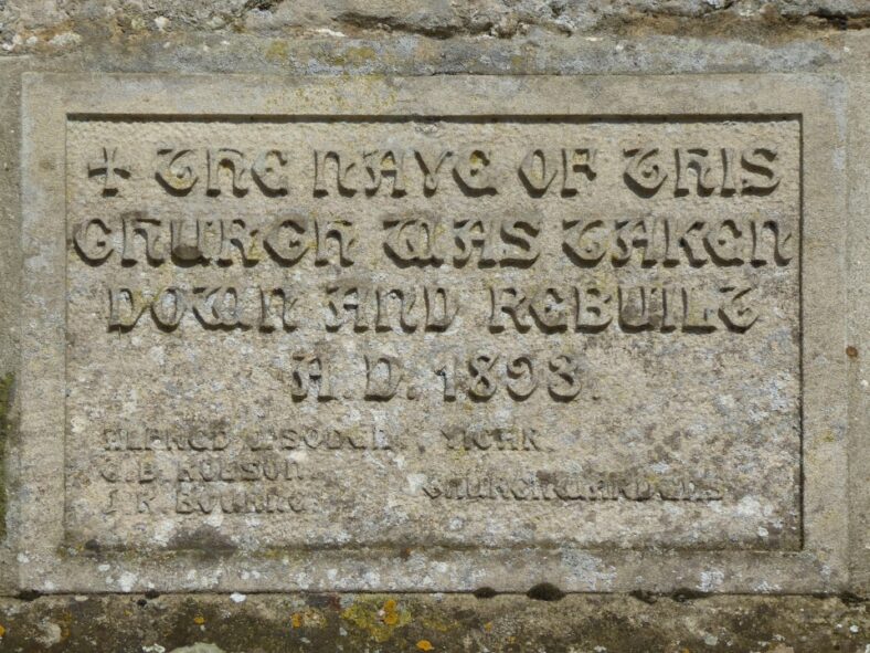 Scamblesby, St Martin, Foundation Stone - Society for Lincolnshire ...
