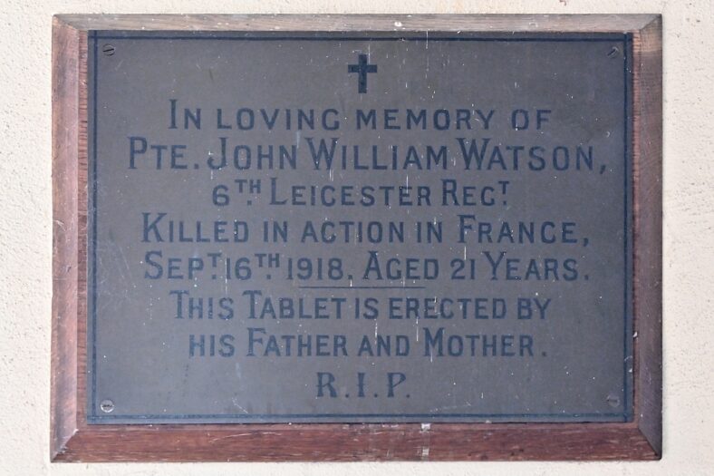 Scopwick, Holy Cross, South Aisle, WW1 Memorial - Society for ...