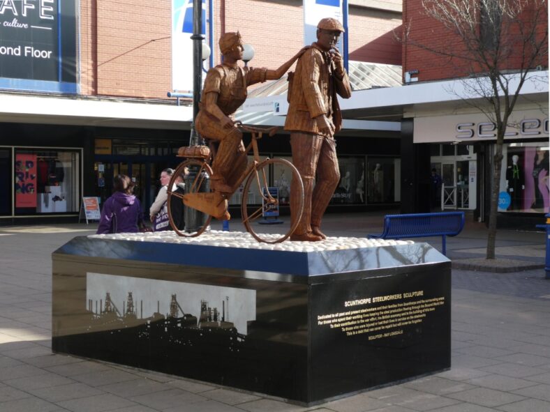 Scunthorpe, Steelworkers Sculpture, High Street - Society for ...