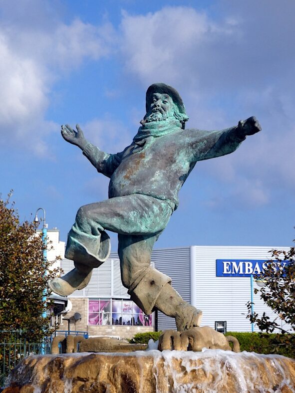 Skegness, Jolly Fisherman Statue, Compass Gardens - Society for ...