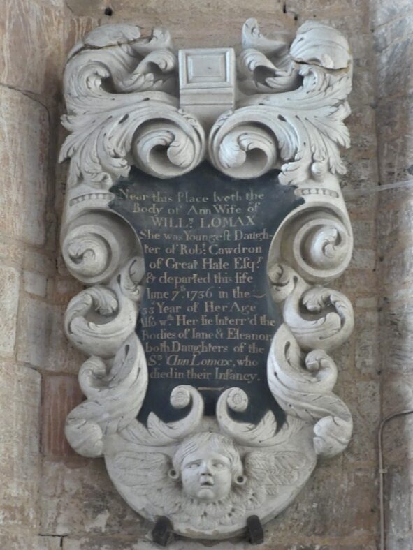 Sleaford, St Denys, Monument Ann Lomax