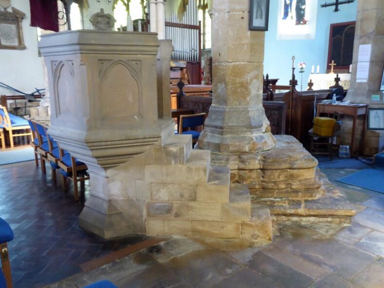 Wyberton, St Leodegar, Central Column and Pulpit - Society for ...
