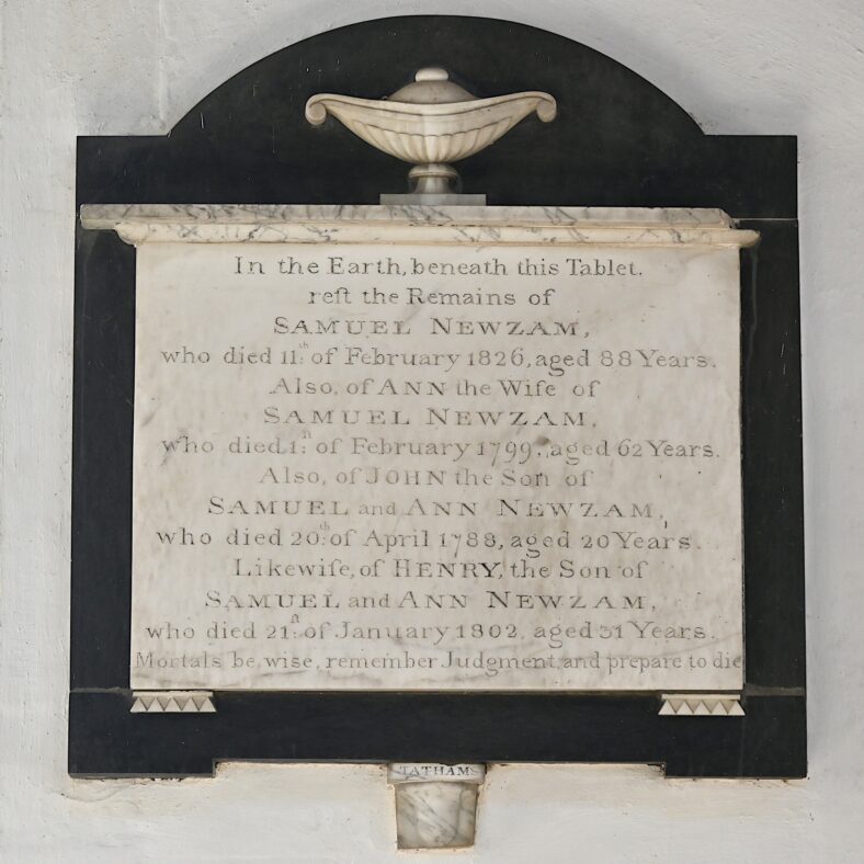 Aslackby, St James, South Aisle, Memorial (Newzam) - Society for ...