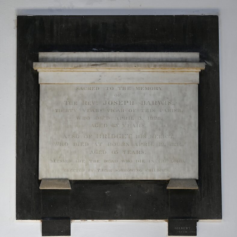 Aslackby, St James, North Aisle, Memorial (Barwis) - Society for ...