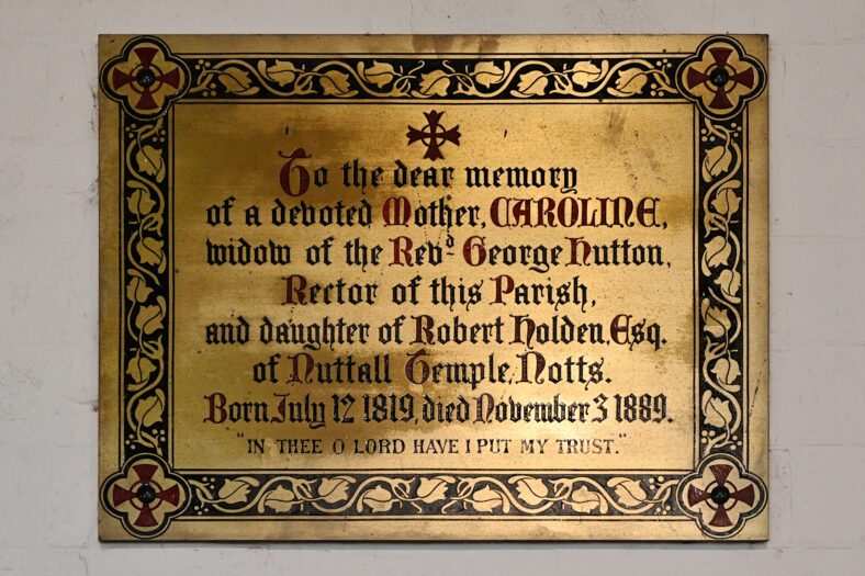 Gate Burton, St Helen, Nave, Memorial (Hutton) - Society for ...