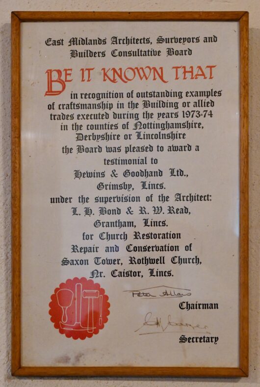 Rothwell, St Mary Magdalene, South Aisle, Saxon Tower Repairs - Society ...