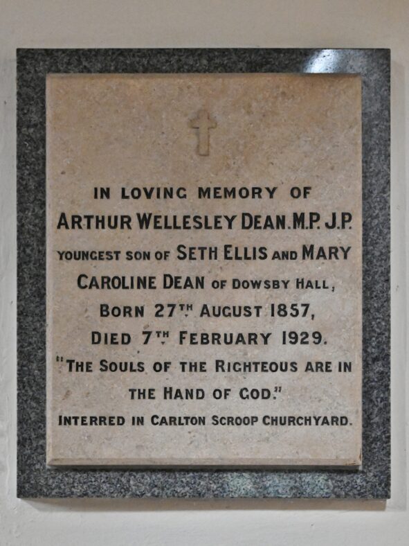 Dowsby, St Andrew, North Aisle, Memorial (Dean) - Society for ...