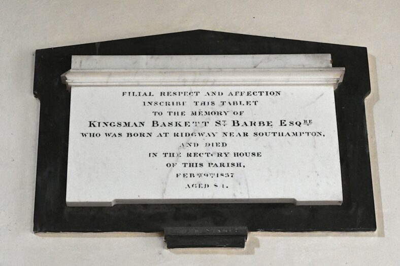 Dowsby, St Andrew, Chancel, Memorial (Barbe) - Society for Lincolnshire ...