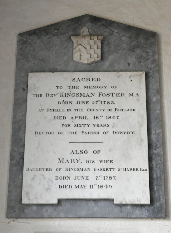Dowsby, St Andrew, Chancel, Memorial (Foster) - Society for ...