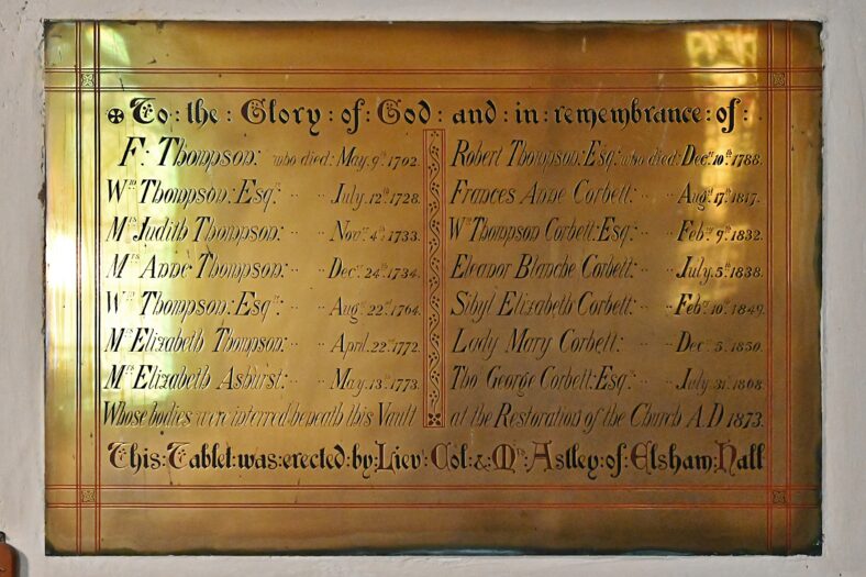 Elsham, All Saints, Nave, Memorials - Society for Lincolnshire History ...