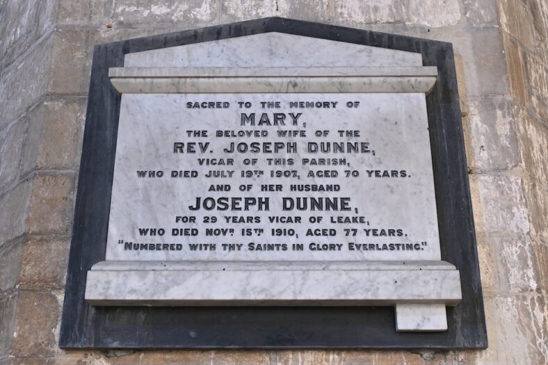 Old Leake, St Mary, Chancel, Memorial (Dunne) - Society for ...