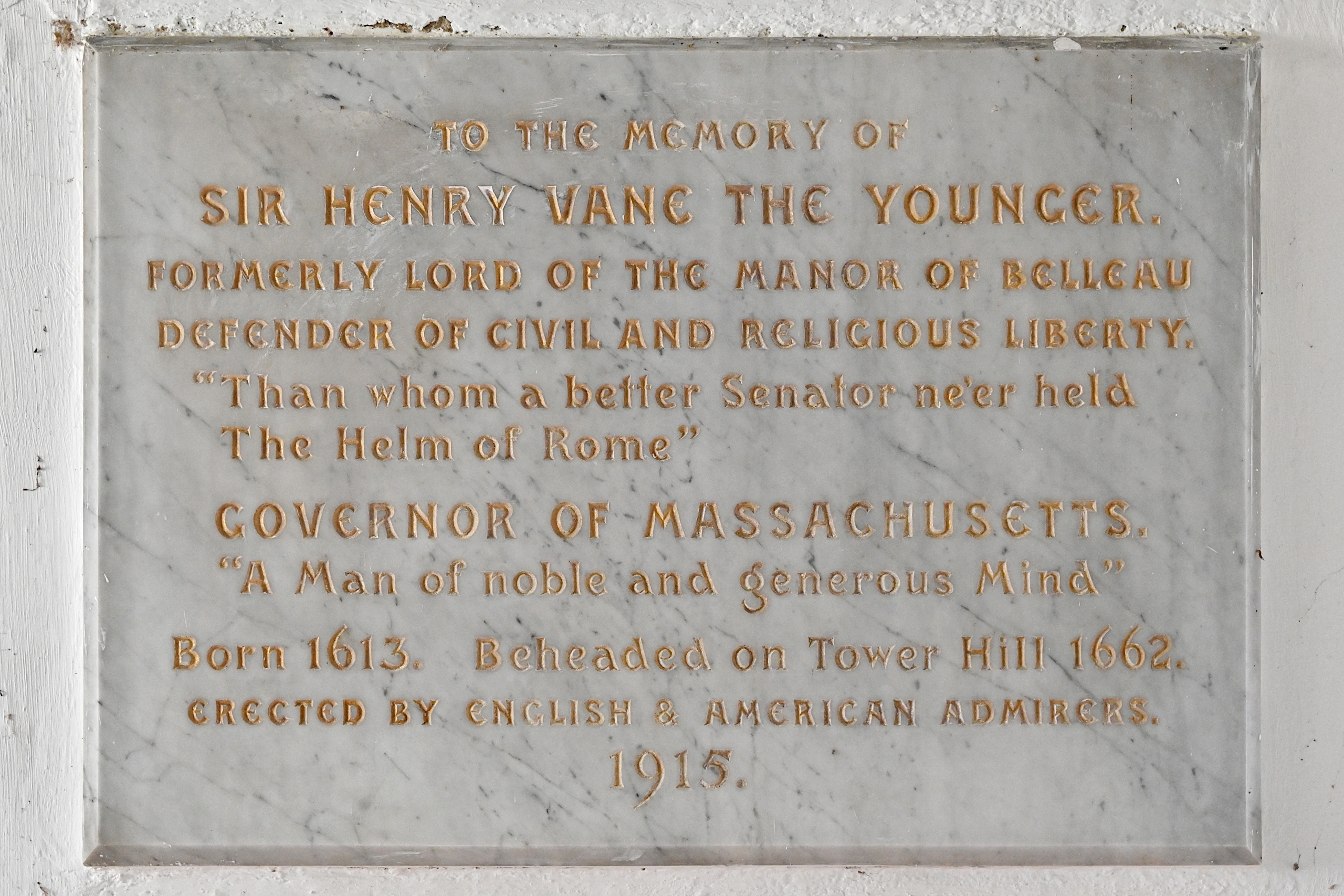 Belleau, St John The Baptist, South Aisle, Memorial (Vane) - Society ...