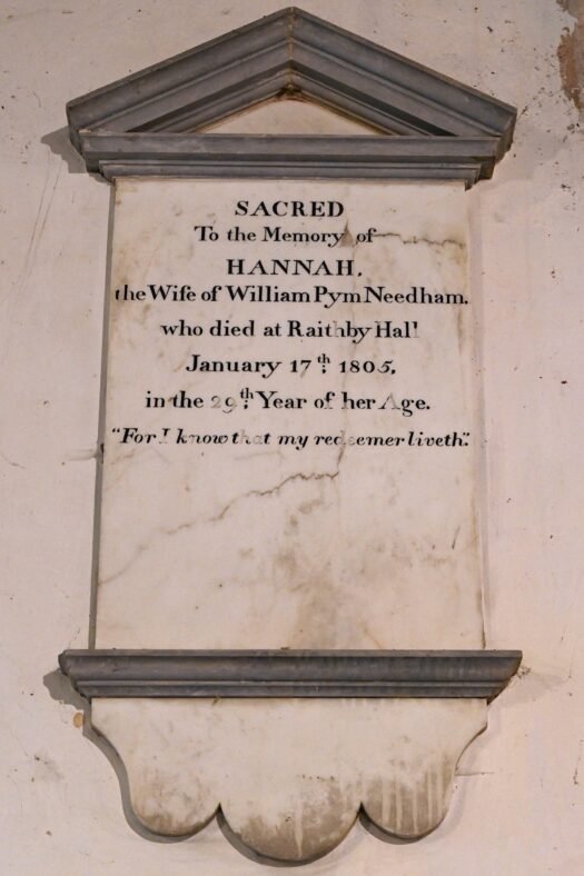 Raithby by Spilsby, Holy Trinity, South Aisle, Memorial (Needham ...