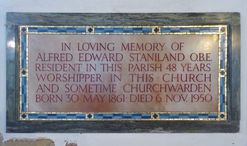 Toynton All Saints, Church, Nave, Memorial (Staniland) - Society for ...