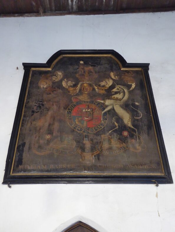Toynton All Saints, Church, Nave, Royal Arms - Society for Lincolnshire ...