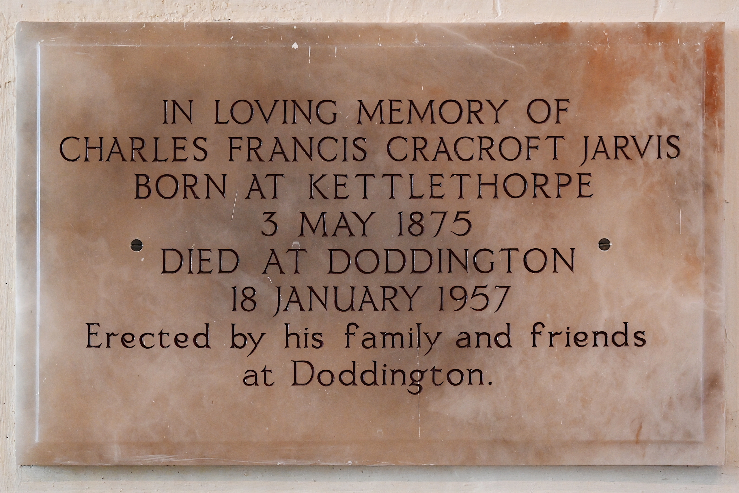 Doddington, St Peter, North Aisle, Memorial (Jarvis) - Society for ...
