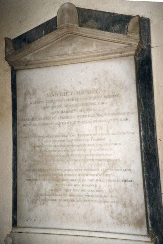 South Ormsby, St Leonard, Monument (Mundy) - Society for Lincolnshire ...